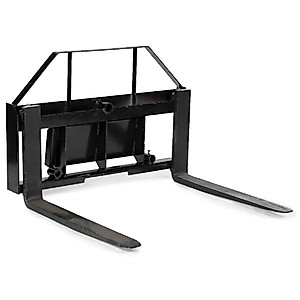 Titan Attachments Mini Skid Steer Pallet Fork Attachment, 48" Fork Blades, Rate 4,000 LB, Quick Tach Mounting