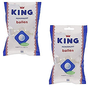 King Peppermint Balls Candy Mints - (2-Pack) - Dutch Holland Candies, 8.8 oz. Per Bag