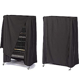 FLR Universal Bird Cage Cover, Breathable Material Good Night Cover for Parrot Waterproof Durable Outdoor Large Bird Cage Cover (40x27x48)