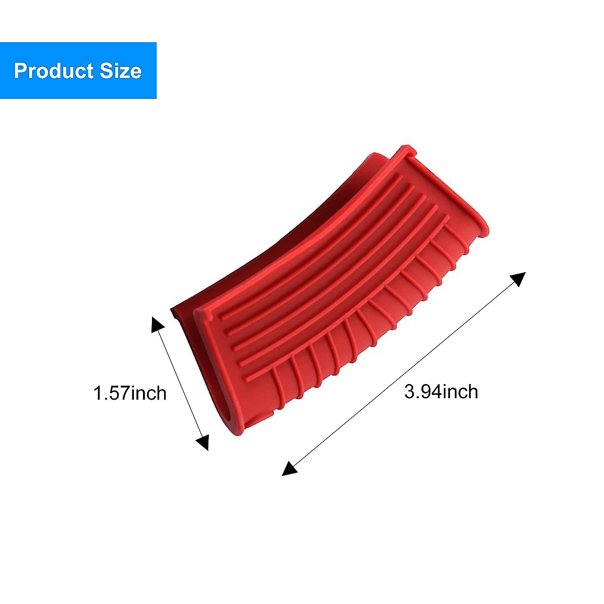 Xokipol 4Pcs Silicone Assist Handle Holder Hot Handle Holder Cast Iron Handle Cover Pot Grip Handle Sleeve for Enameled Griddles Casserole Frying Pans Oven Trays Cookware(Red)