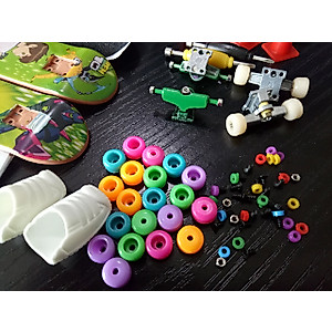 Fanci ABS Finger Skateboard Set Double Rocker DIY Mini Finger Boarding Toy with Storage Box
