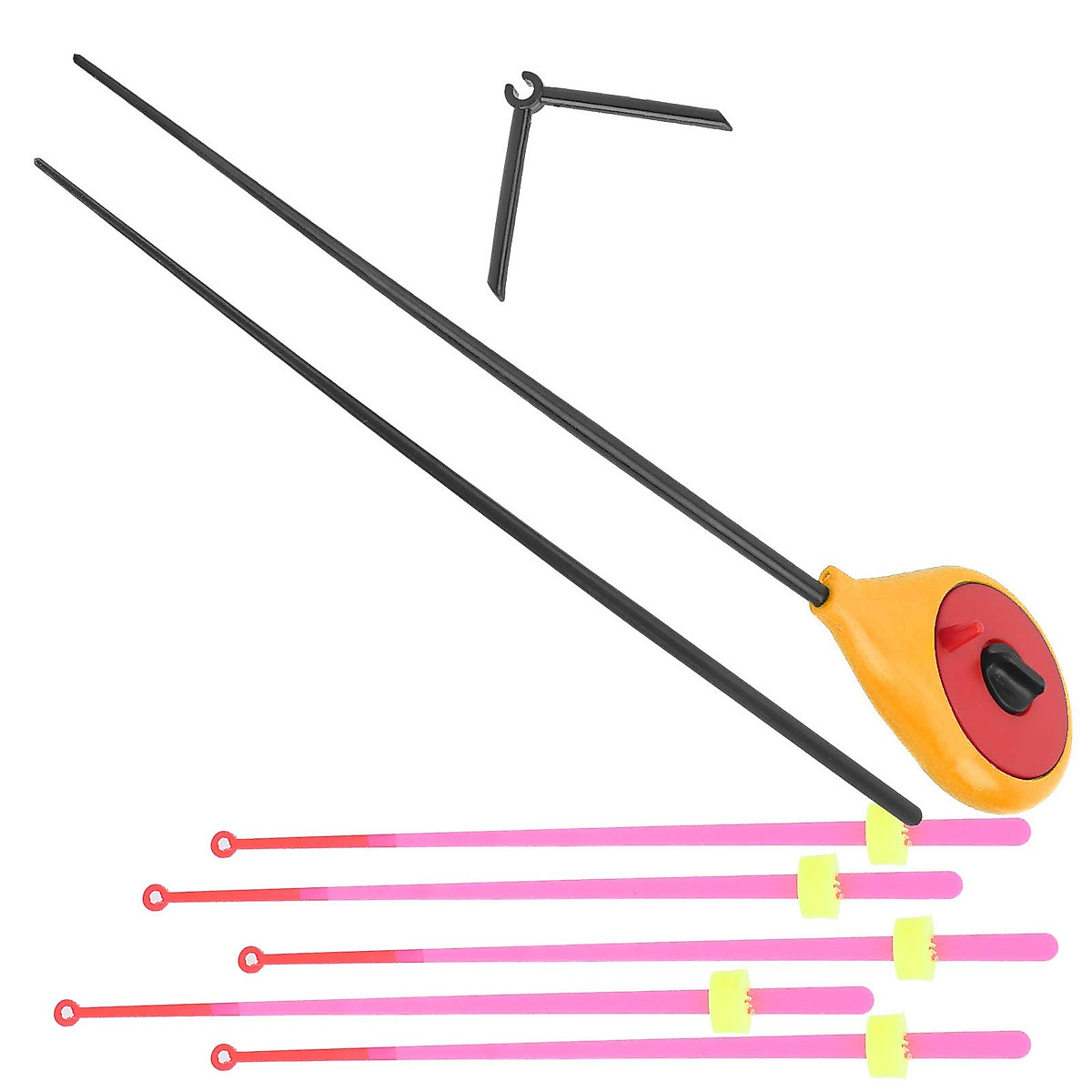 Dioche Fishing Rod Kit, Lightweight Portable Ice Fishing Pole End, Rods Pole End Tip Flexible Toughness 43g for Fishing Lover Fishing Tackle Winter Ice Fishing(16cm)