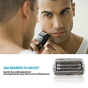 Series 9 92S 92M Premium Replacement Shaver Head for Br-aun Series 9 Electric Shaver Foil & Cutter 9030s 9040s 9050cc 9240s 9242s 9280cc(Black)