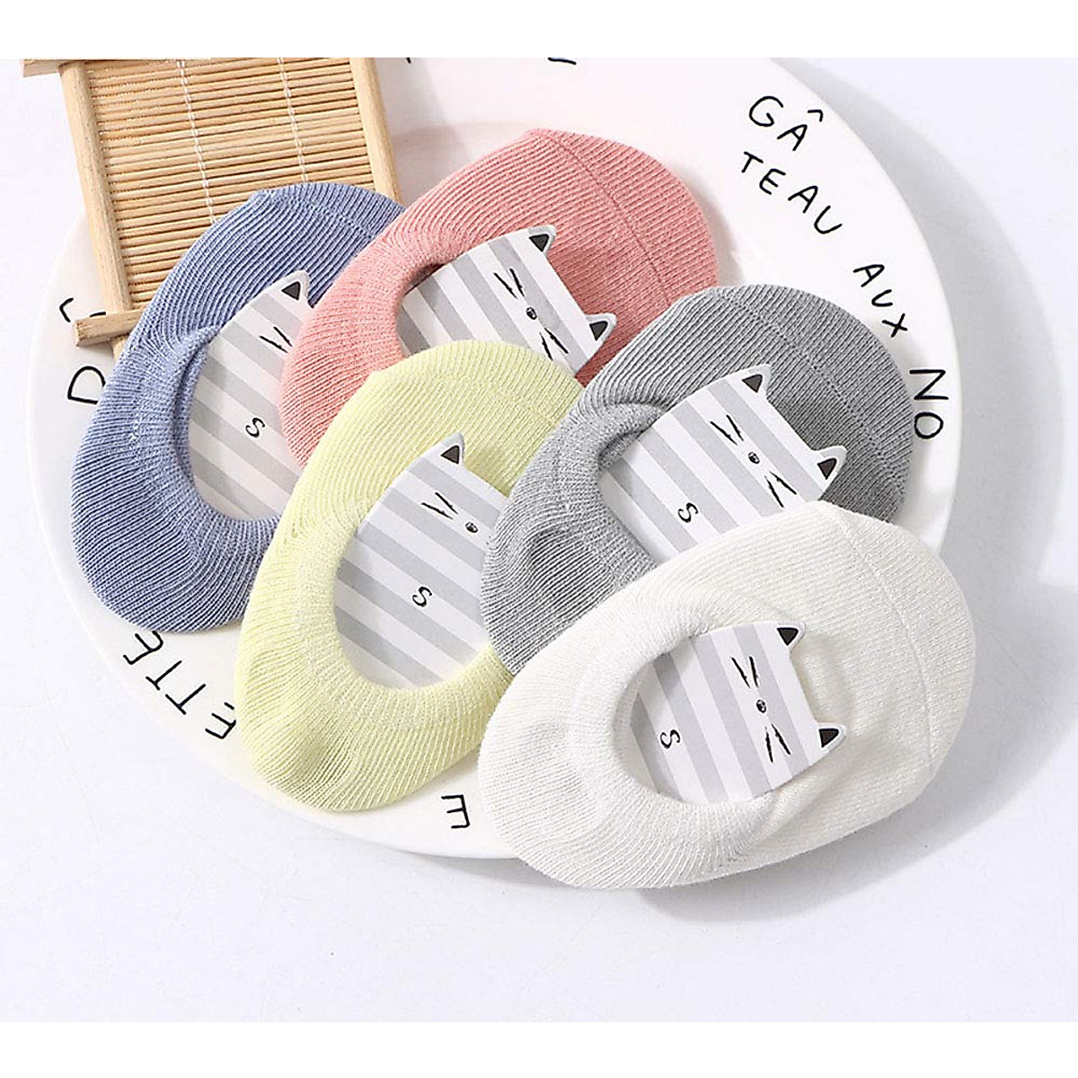 CHUNG Baby Grip Socks Boys Girls Toddler No Show Cotton Anti Slip Non Skid Invisable Summer Thin Low Cut,10 Pack, Solid Color,M