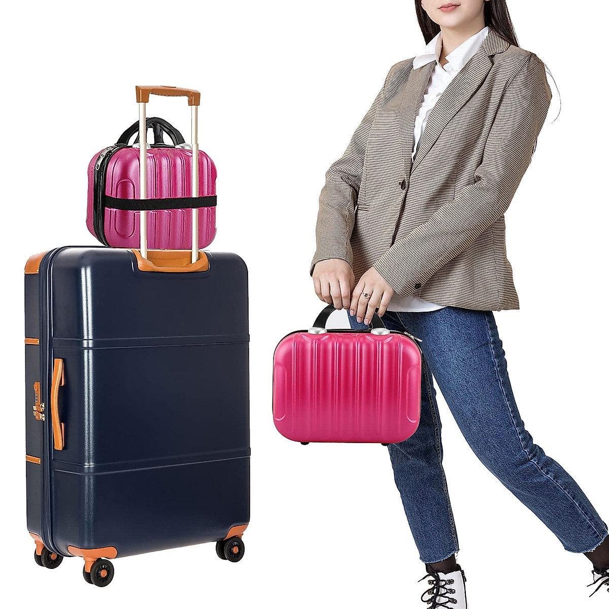 Toolly 132 Bottles Diamond Painting Storage Carring Case - Hardshell Bead Sewing Pills Container Box Embroidery Organizer Bag for DIY 5D Diamond Art Craft Accessorries, Red