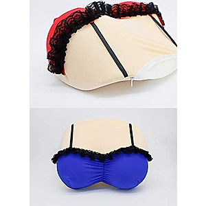 poceton Soft Boobs Pillow, 3D Memory Foam Sleep Pillow Creative Realistic Boobs Breasts Pillow Cushion, Sexy Couple Kawaii Toy Pillow Funny Gift (Blue)