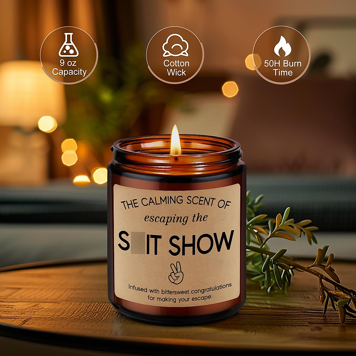 LEADO Scented Candle, Leaving Job Gifts, Farewell Gifts for Coworkers, Goodbye Gifts, Coworker Leaving Gifts for Women, Men - Congrats, Moving Away, Going Away Gift for Coworker, Friends, Boss