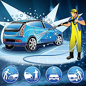 Boltigen Pressure Washer Swivel, 3/8 NPT Thread Pressure Washer Stainless Steel Swivel Joint Fittings, 360°Degree Kink Free Connector, 5000 PSI