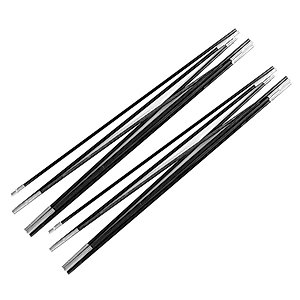 Alomejor Tent Pole Fiberglass Portable Awning Poles Foldable Support Rods for Hammocks Shelters Camping