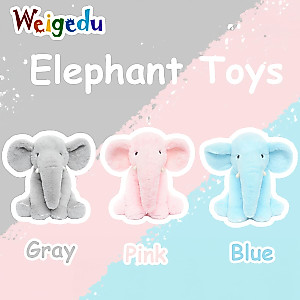 WEIGEDU 13" Gray Elephant Stuffed Animal - Plush Toy for Boys, Girls, Kids, Baby Shower, Bedtime, Birthday