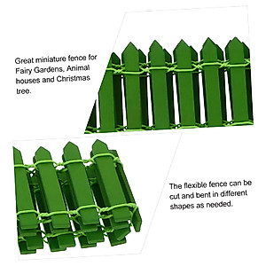 MERRYHAPY Simple Mini Fences 2pcs Miniature Fencing for Fairy Garden Picket Fence Mini Picket Fence Decoration Miniature Fencing for Fairy Garden