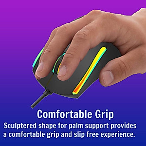 Philips Wired Gaming Keyboard and Mouse Combo, Quiet RGB Backlit Membrane Keyboard with LED Optical Mouse, Island Style- Chiclet Keys for Gaming, Business and Office