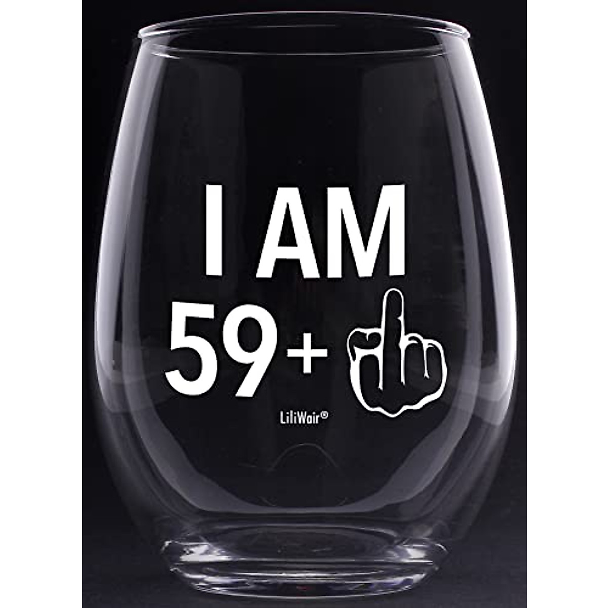 60th Birthday Gifts Wine Glass Men Women | 1964 Birthday Gift for Man Woman turning 60 | Funny 60 th Party Supplies Decorations Ideas | Sixty Year Old Bday | 60 Middle Finger Gag Wine Presents