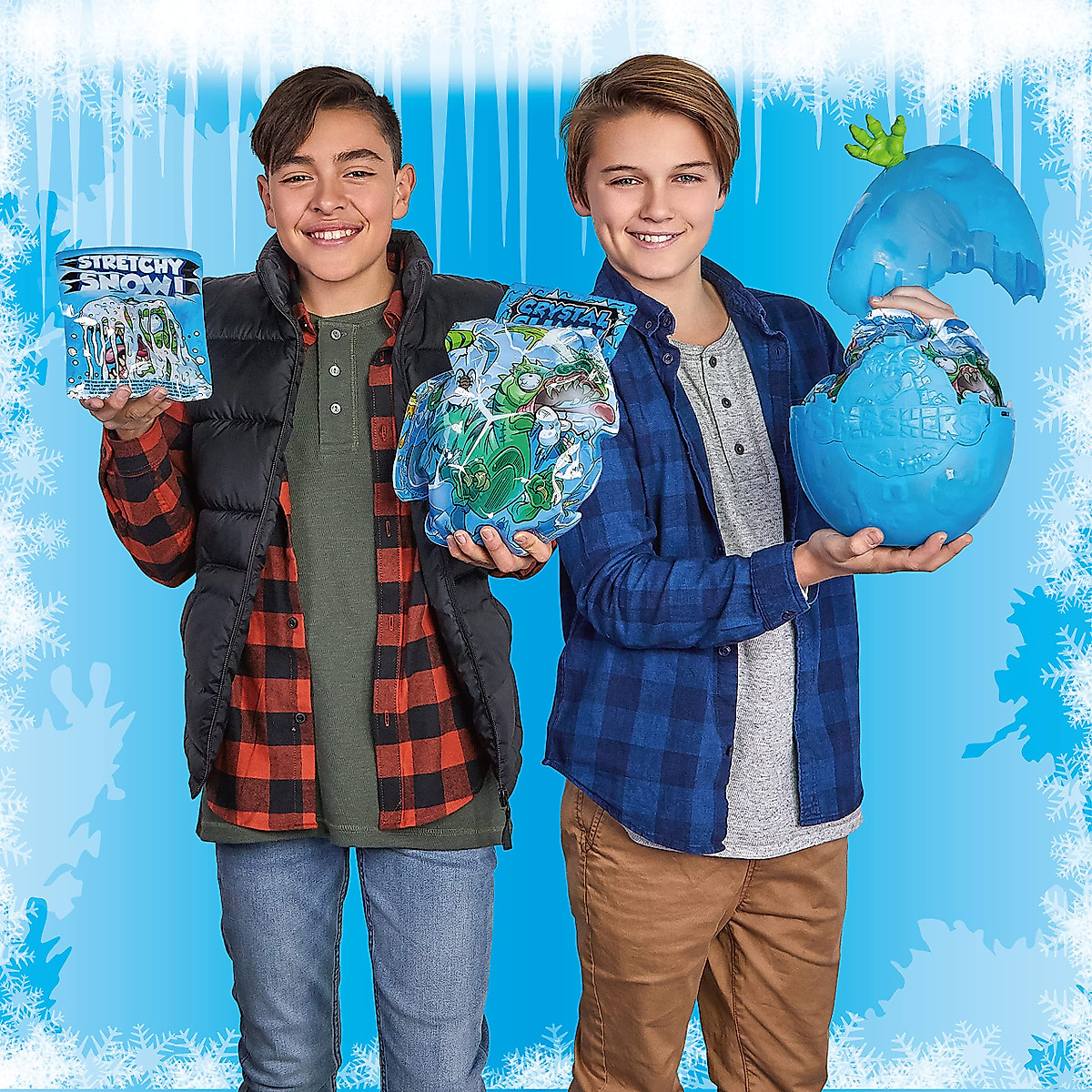 Smashers Dino Ice Age Mammoth Series 3 by ZURU Surprise Egg with Over 25 Surprises! - Slime, Dinosaur Toy, Collectibles, Toys for Boys and Kids, Blue