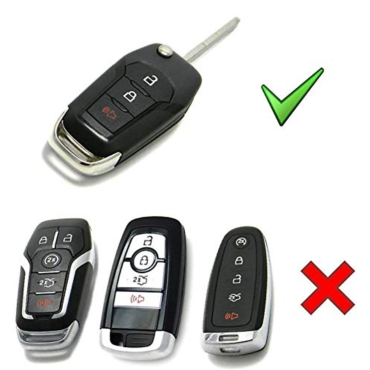 iJDMTOY Carbon Fiber Pattern Soft Silicone Key Fob Cover Compatible With 2016-2018 Ford Explorer, 2015-2019 Ford F-150, 2017-2019 Ford F-250 F-350 3-Button Flip Key (Black Twill Weave)