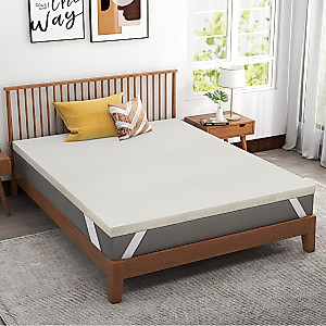 Mattress Topper, 3 Inch Queen Size Egg Crate Gel Memory Foam Bed Topper with Breathable Cover, Pressure Relief, CertiPUR-US Certified