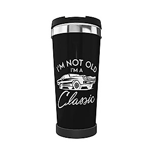 I'm not old I'm Classic Insulated Mug, 13.5 Oz With Lid Vacuum Stainless Steel Coffee Mug, For Travel Office School Camping