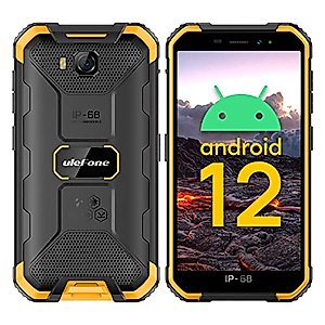 Ulefone Rugged Smartphone Unlocked, Armor X6 Pro(2022) IP69K Waterproof Phone, Android 12 8GB+32GB, 13MP+5MP, 5.0 inch, 4000mAh Battery, Global Dual 4G, NFC, Face ID Compass+GPS Shockproof (Orange)