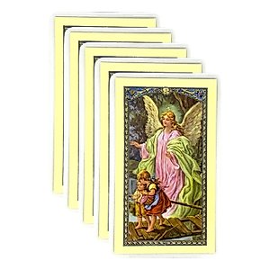 Prayer to Your Guardian Angel Laminated Holy Card Set of 5