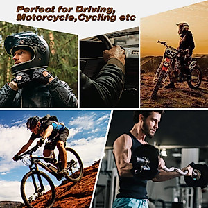 GSG Mens Fingerless Leather Gloves Driving Cycling Motorcycle Half Gloves Unlined X-Large Black