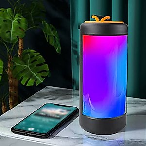Lefthigh New Portable Speaker, with Colored Light Bluetooth Speaker Bluetooth 5.0, Compatible with TFCard, AUX Cable, USB Flash Drive