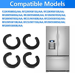 Alocs DA99-04158A Hinge Shim Refrigerator Door Height Adjustment Kits, for Samsung 3282540, DA60-00314C, PS6448337 AP5668209 Refrigerator Door Shims Replacement Parts, 4 Pieces of Different Thickness