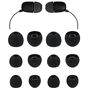 ALXCD Ear Tips Compatible with LG Tone Style HBS-SL5 Earbuds, 6 Pairs S/M/L Sizes Replacement Soft Silicone Earbuds Tips Eartips Ear Tips, Compatible with LG Tone Style HBS-SL5, Black