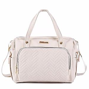 FHELAD Diaper Bag Tote, Leather Hospital Bag Essentials for Mom, Maternity Baby Bags with Enough Space