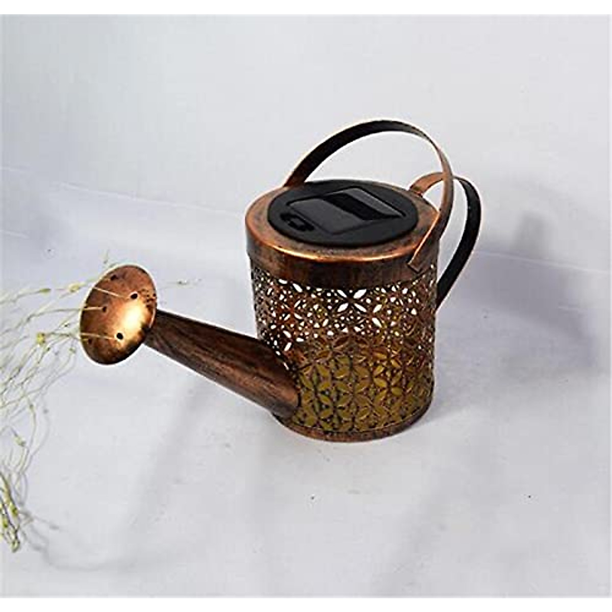 NAXIAOTIAO Solar Watering Can Light Firefly Bunch Lights Waterproof Waterfall String Lights, Outdoor Garden Fairy Light Decor for Home Path Patio Yard Lawn Metal Statues