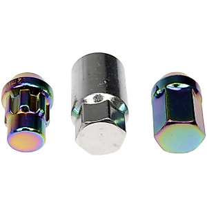 Dorman 713-375G Rainbow/Neo-Chrome Acorn Wheel Nut Lock Set Compatible with Select Models, 20 Pack