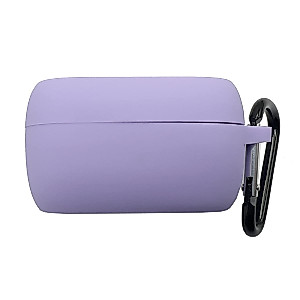 Silicone Carrying Case Compatible with Jabra Elite 3,Seadream 2Pack Portable Silicone Scratch Shock-Absorbing Protective Cover Skin with Carabiner (Pink+Purple)