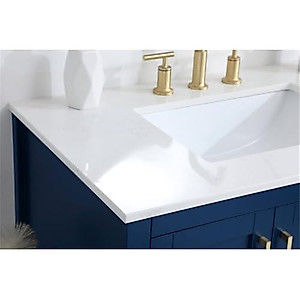 Elegant Kitchen and Bath 36 inch Single Bathroom Vanity Cabinet - Blue