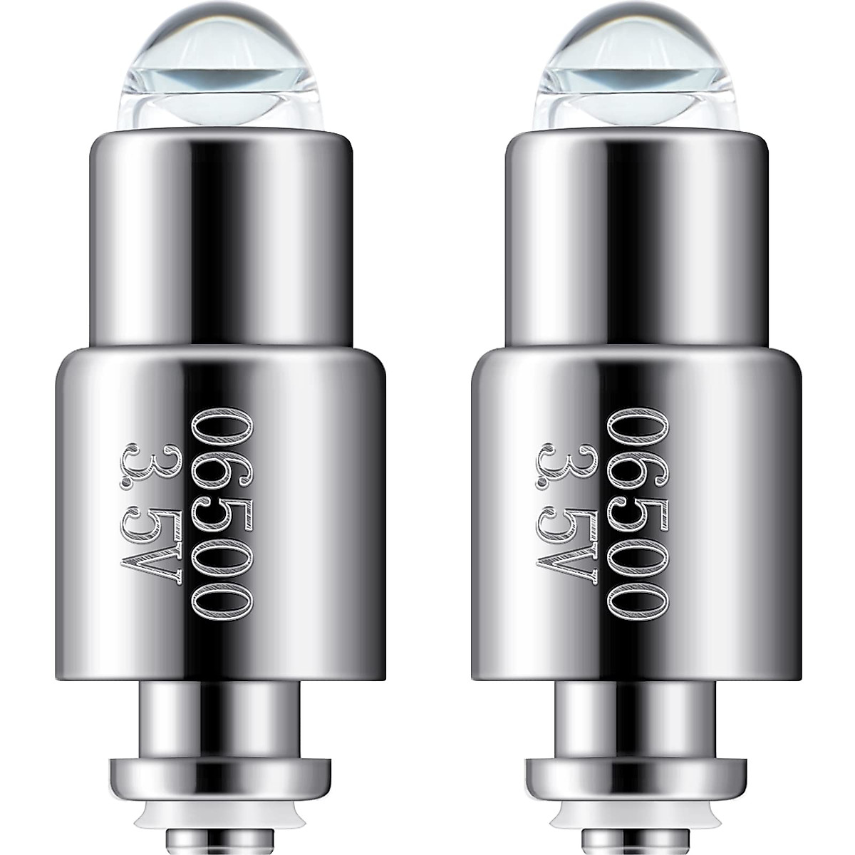 Funtery 2 Pcs Halogen Replacement Bulbs Compatible with Welch Allyn, 3.5v Lamp 06500-u Otoscope Lamp