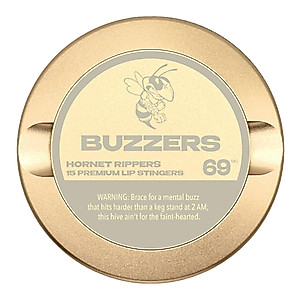 Edition 008: Buzzers | Snus Can | Snus Container | Zyn Metal Can | Metal Zyn Container | Zyn Holder | Metal Snus Container | Smell Proof Container | Aluminum Zyn Container (Champagne Gold)