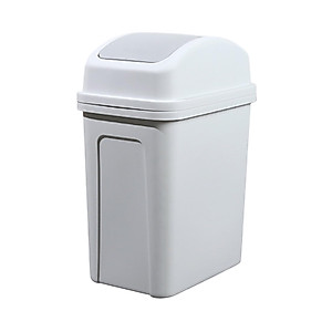 Outdoor Trash Can for Patio,5.5 Gallons, Plastic Garbage Can with Lid, Waste Basket,Trash Bin,Garbage Bin,Dog Proof Trash Can for Office, Bathroom, Bedroom, Living Room, Kitchen, Dorm, Outdoor