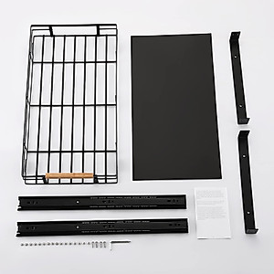 KES Food Container Lid Organizer and Food Container Organizer, 2 Tier Pull Out Cabinet Organizer, Silding Plastic Container Organizer Lid Storage Chrome, KPO506W36D53-CH