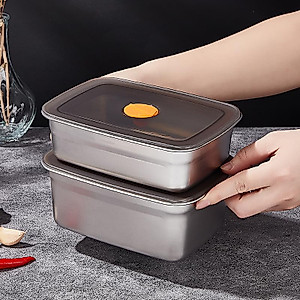 GIUOIDUO 20 PCS Food Storage Containers with Lids Airtight (10 Containers & 10 Lids)，stainless steel food containers leak proof storage box with lid Locking Food Storage Container freezer storage