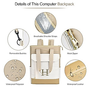 Personalized Initial Laptop Tote Bag Women-15.6" Backpack Purse with USB Port, 2023 Christmas Gift/Birthday Gifts for Women/Teen Girls/Coworker/Colleage, Waterproof Teacher Work Bag-Letter M