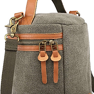 TSD Brand Pine Hill Canvas Bucket Bag (Olive)