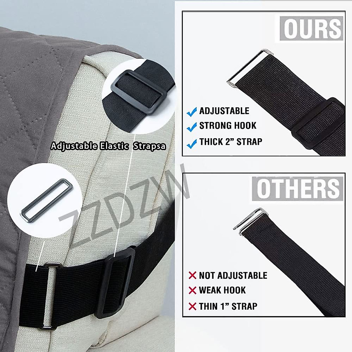 Sofa Covers 3 Seater And 1/2/4 Seater Waterproof Recliner Chair Cover Non Slip Sofa Slipcover Couch Protector Settee Cover for Cats Dogs Soft Quilted Seat Furniture Slipcovers ( Color : Deep blue , Si