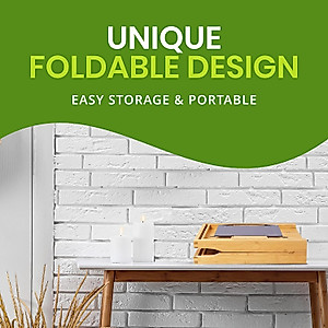 Nature Gear Bamboo Bathtub Tray, Waterproof & Durable Wooden Bath Tray Table for Tub, Extendable Reading Caddy with Phone & Tablet Holder, Easy-to-Adjust Bamboo Trays for Bathroom, Foldable Bamboo