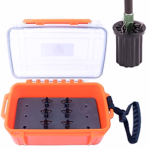 Proven Wild Broadhead Case - Waterproof Design for Archery Broadheads - 12 Broadheads with Wrench, 7.3 by 4.5 by 3.3 in