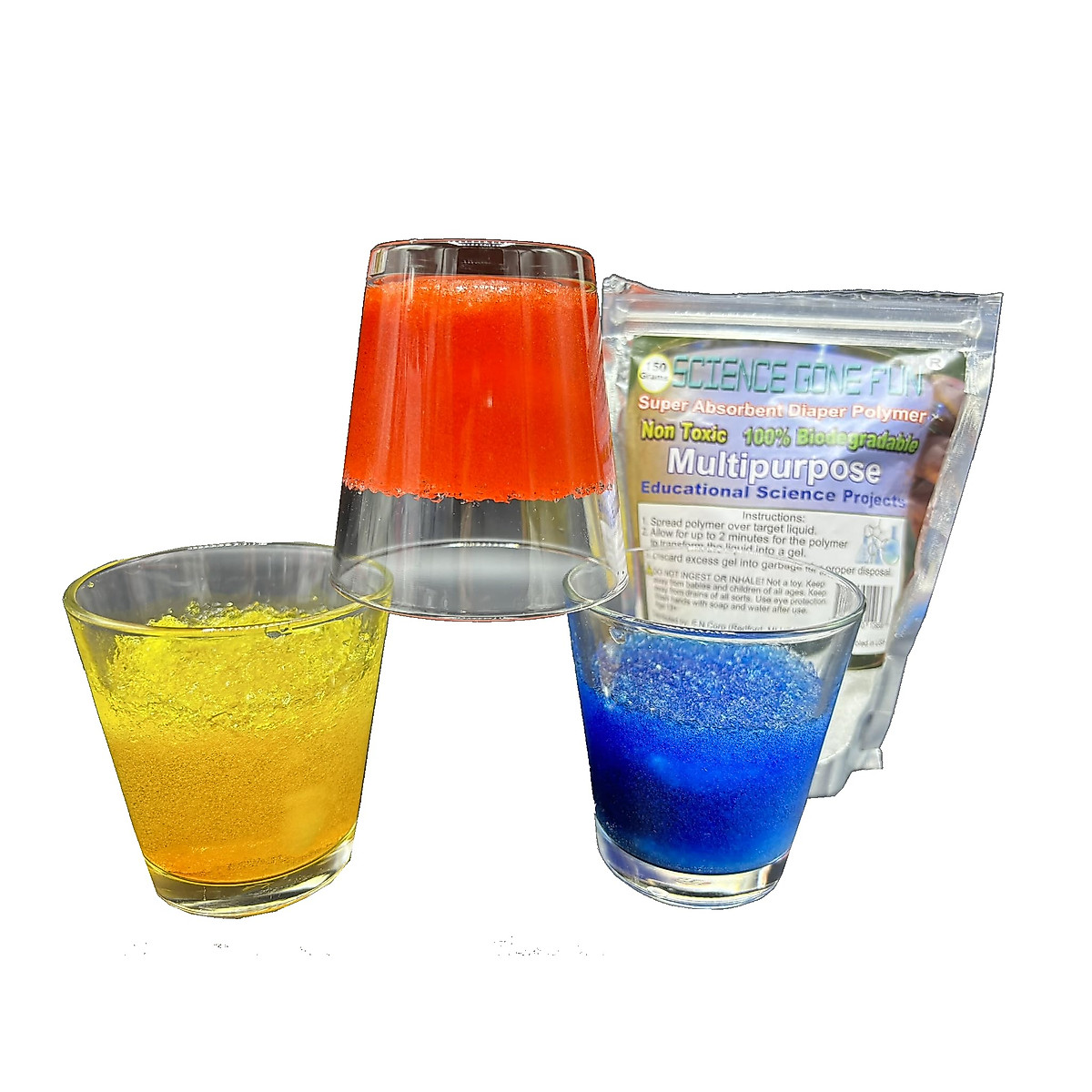 Science Educational Products - Superabsorbent Diaper Polymer 1 Lb Sodium Polyacrylate - One Pound of the Superabsorbent Polymer Model: