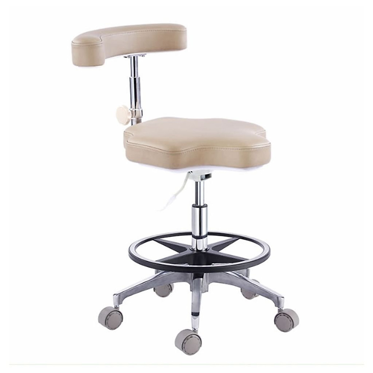 Super Dental Medical Mobile Chair Nurse's Stools with Backrest PU Leather SD90B