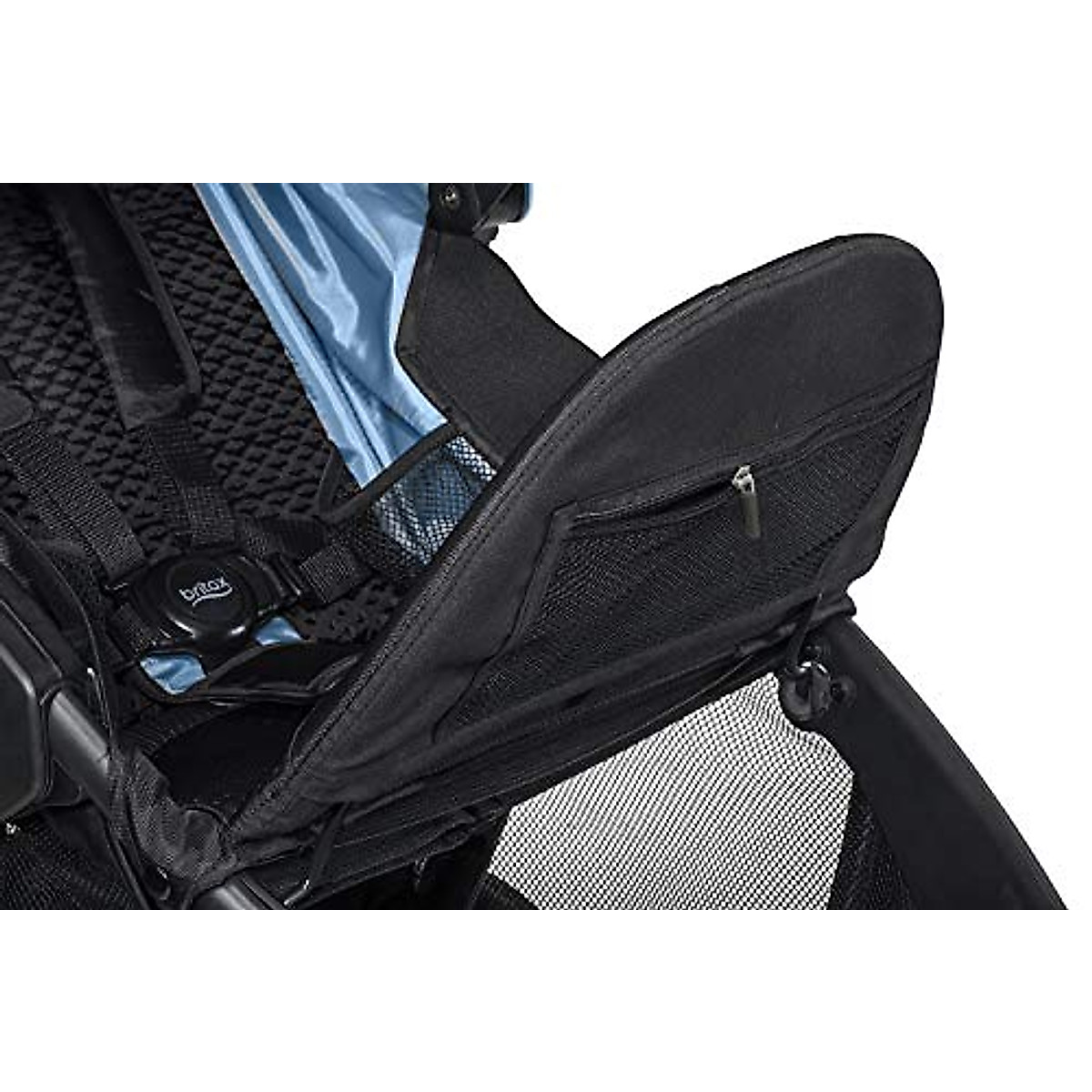 Britax B-Free Stroller, Frost - All Terrain Tires - Adjustable Handlebar - One Hand Fold - Large UV50 Canopy