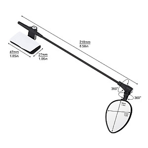 Tobefore Bike Helmet Mirror 360 Degree Adjustable Rotatable Cycling Rear View Mirror Lightweight for Cycling