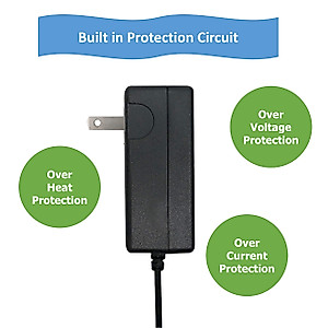 Excelity AC to DC 15V/2A Wall Charger Power Supply Adapter with 5.5 x 2.1mm Tips