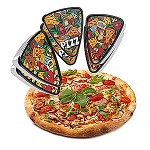 Pizza Slice Container Storage with Lids. Tray, Holder and Saver. Plastic Packs to go. The Best Idea to Serve Pizza to Your Kids