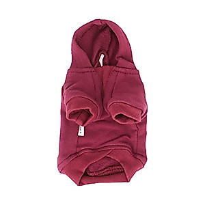 LOPHIPETS Dog Hoodies Sweatshirts for Small Dogs Teacup Chihuahua Yorkie Puppy Clothes Cold Weather Coat-Red/XXS