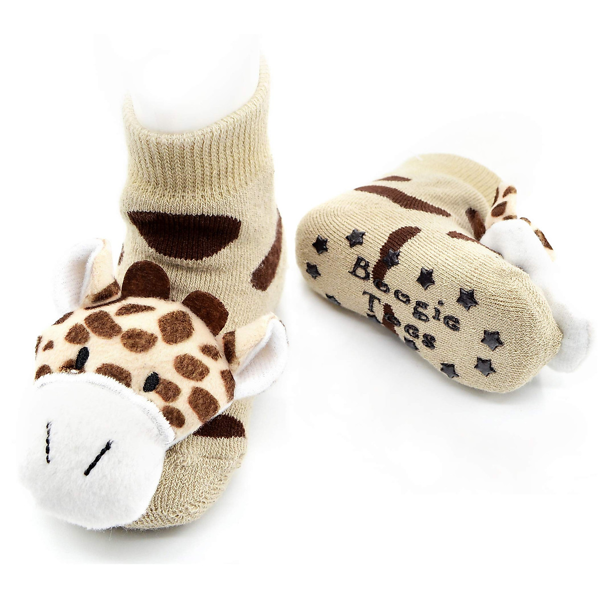 Piero Liventi Giraffe Boogie Toes Rattle Sock, 1-Pair (1-2Y)